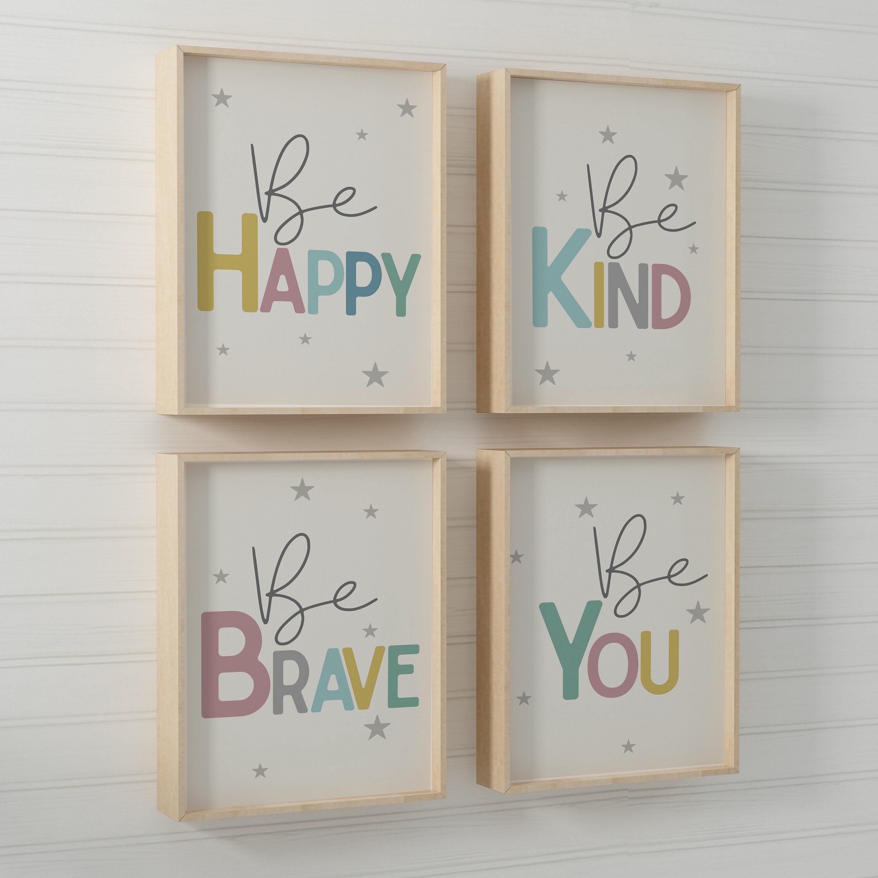 Be You Affirmations, Set of 4, Positive Affirmations, Motivational Wall ...