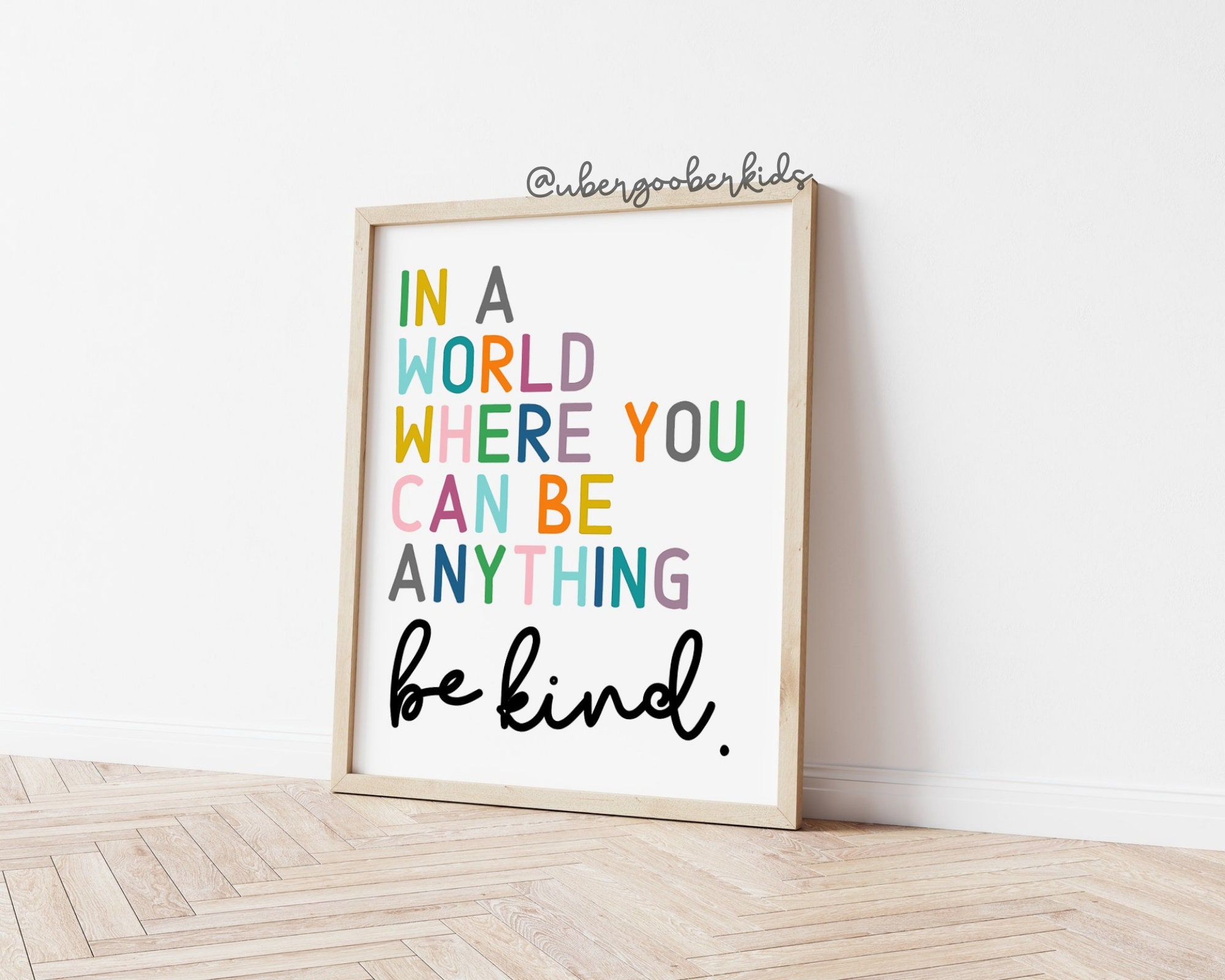 Be Kind Print Playroom Poster Playroom Decor Daycare - Etsy