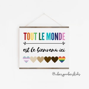 Everyone Welcome Here, Diversity Art, Classroom Decor, Educational Wall ...