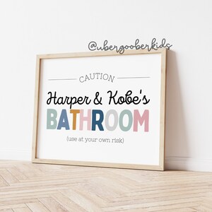 Kids Bathroom Wall Art, Bathroom Wall Prints, Kids Bathroom Sign, Kids ...
