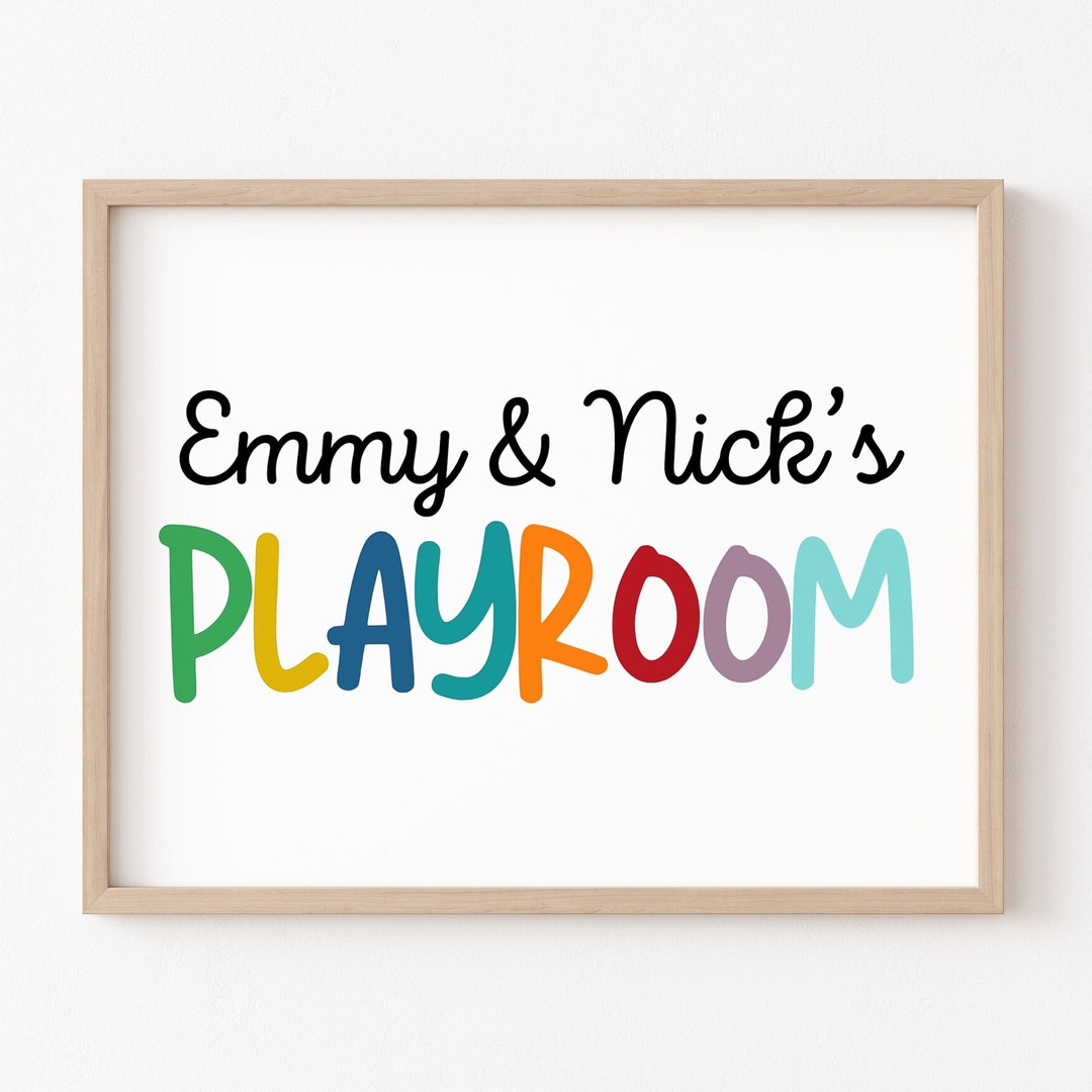 Playroom Wall Art, Personalized Art, Custom Name, Playroom Prints ...