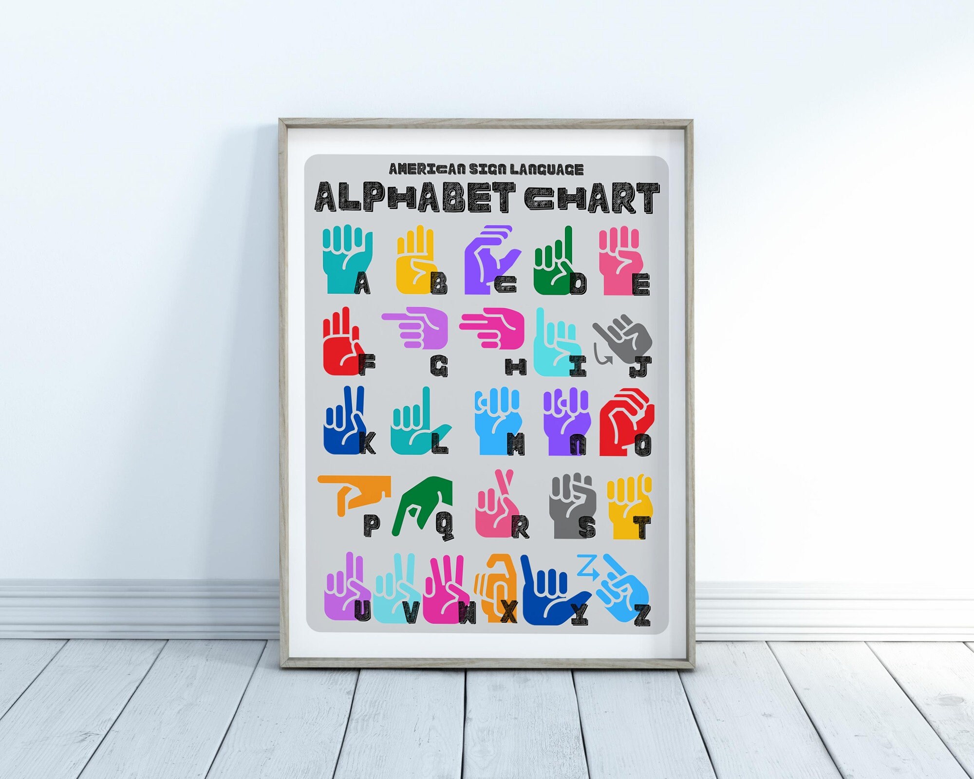 Sign Language Posters For Classroom ASL Poster | American Sign Language ...