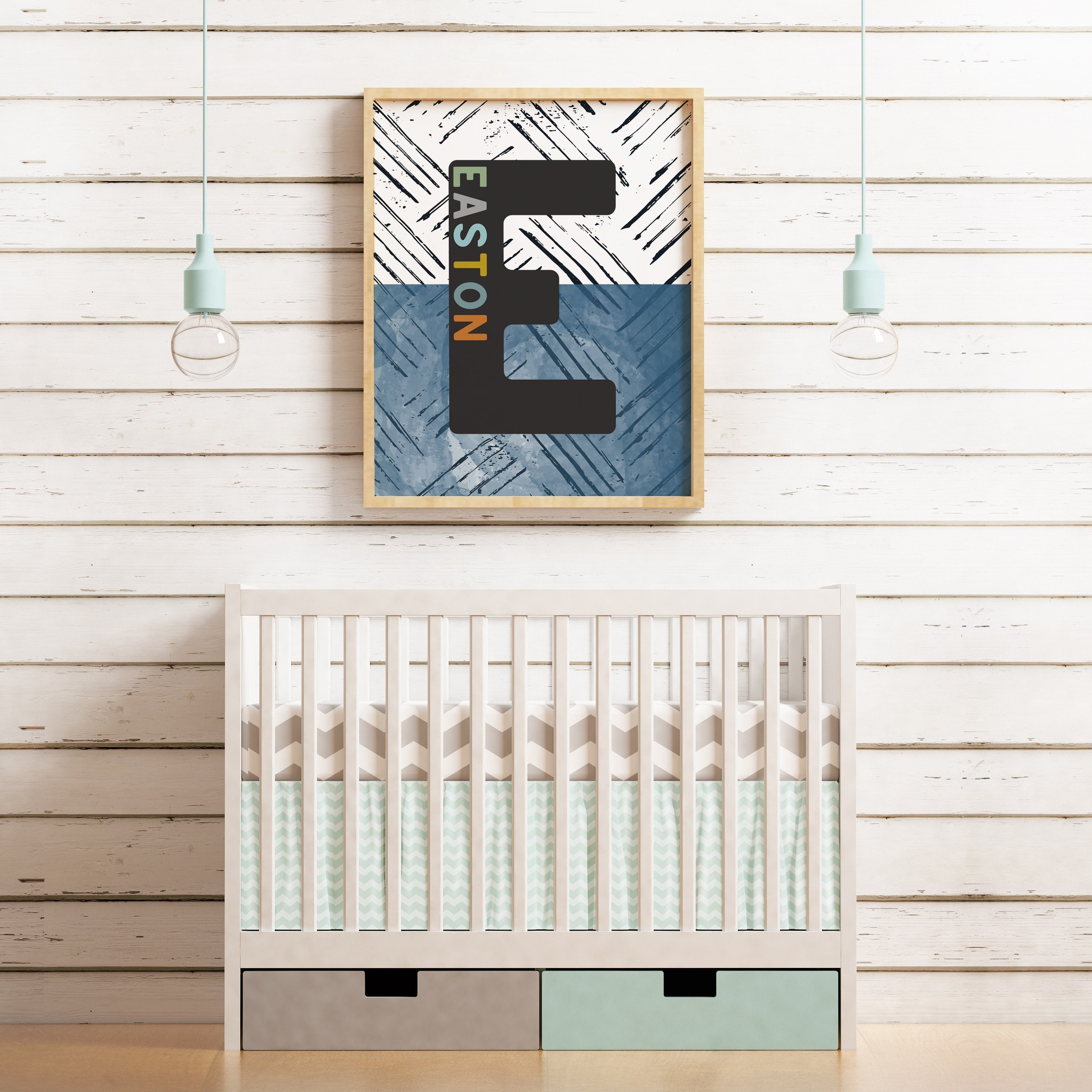 Custom Name Wall Art Personalized Monogram Initial Custom | Etsy