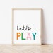 Let's Read Let's Play Wall Art, Set of 4 Prints, Playroom Prints, ABC ...