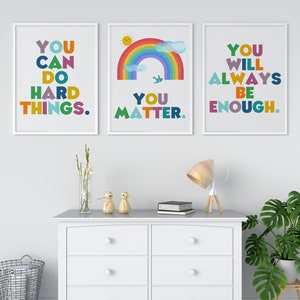 Positive Affirmations for Kids, Classroom Art, Motivational Poster ...