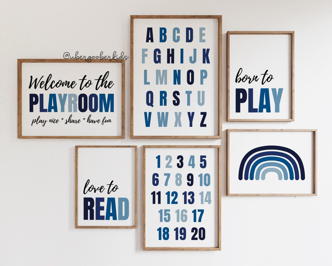 Playroom Wall Art Set Playroom Poster Playroom Decor | Etsy