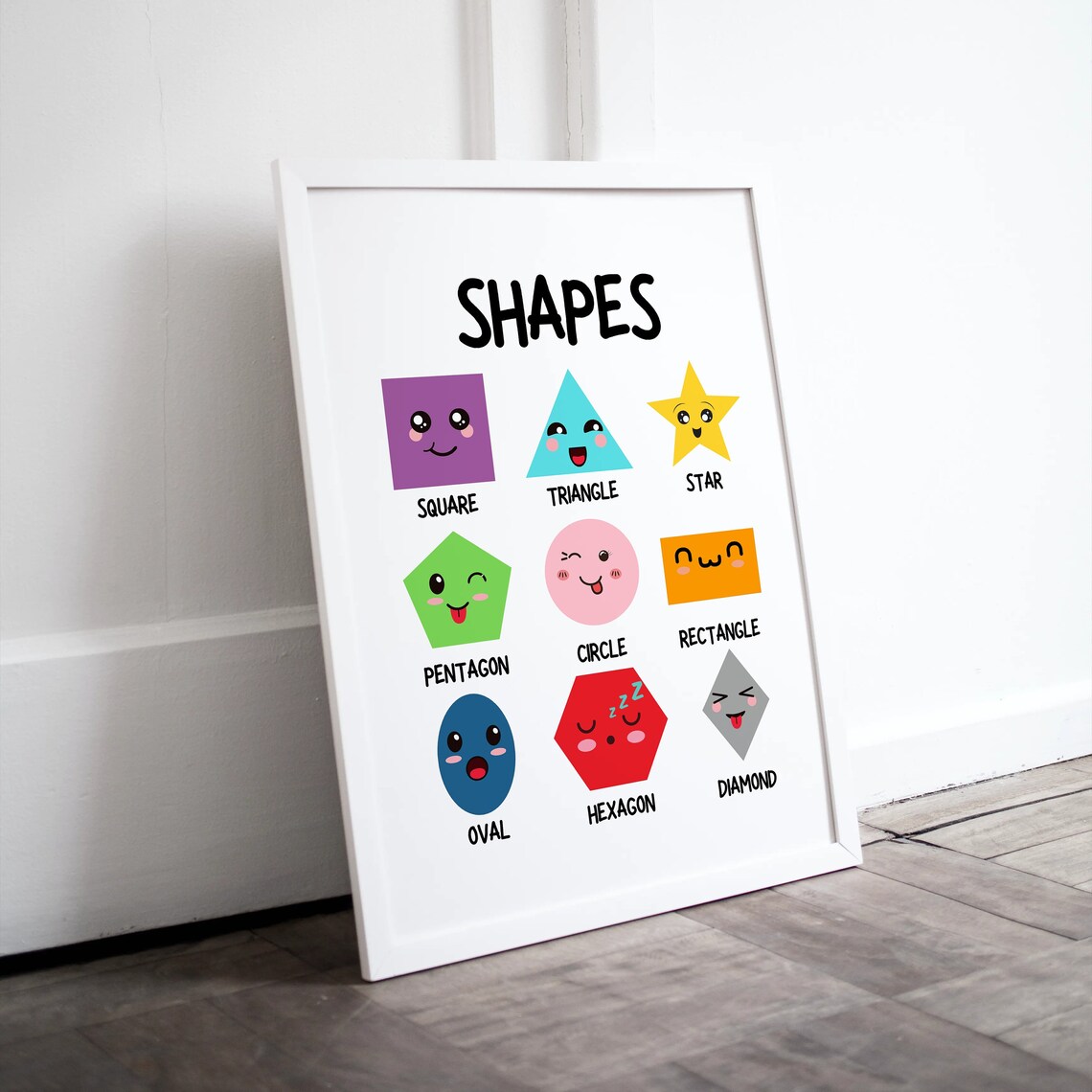 Playroom Wall Art Set, Set of 6, Educational Prints, Classroom Posters ...