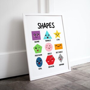 Playroom Wall Art Set, Set of 6, Educational Prints, Classroom Posters ...