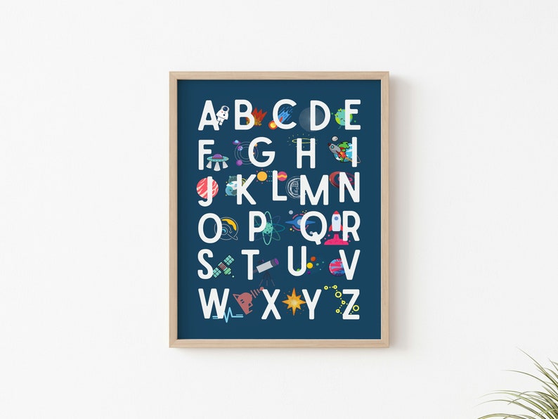 Space Wall Art Set of 3, Printable Space Poster, Space Themed Nursery ...