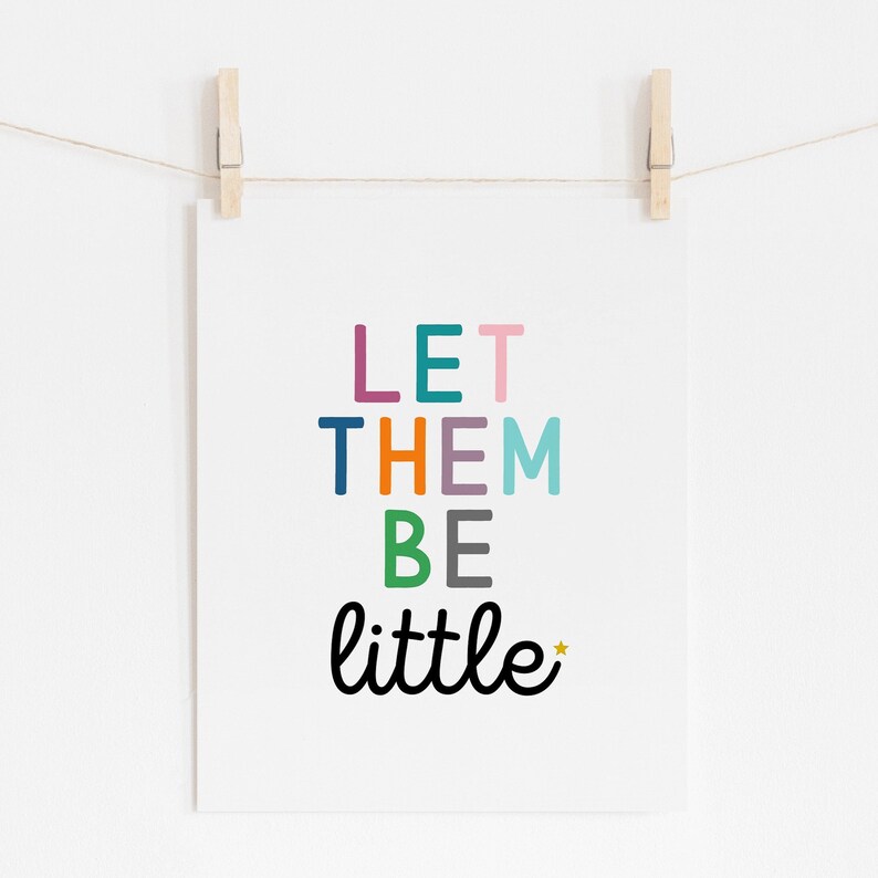 Let Them Be Little Playroom Poster Playroom Decor Daycare | Etsy