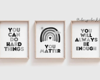 Positive Affirmations for Kids Classroom Art Motivational | Etsy