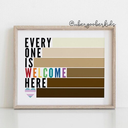 Inclusion Wall Art Everyone is Welcome Here Diversity - Etsy Canada