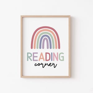 Reading Corner Wall Art, Classroom Art, Playroom Wall Decor, Playroom ...