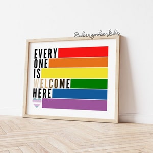 Everyone is Welcome Here, Printable Wall Art, Diversity, Classroom ...