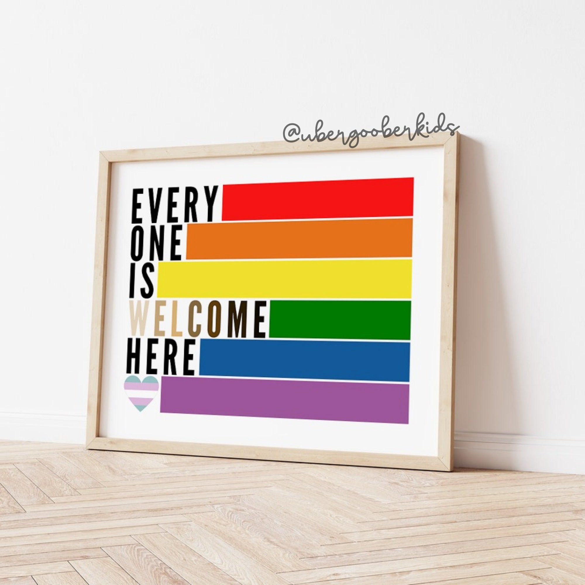 Everyone is Welcome Here, Printable Wall Art, Diversity, Classroom ...