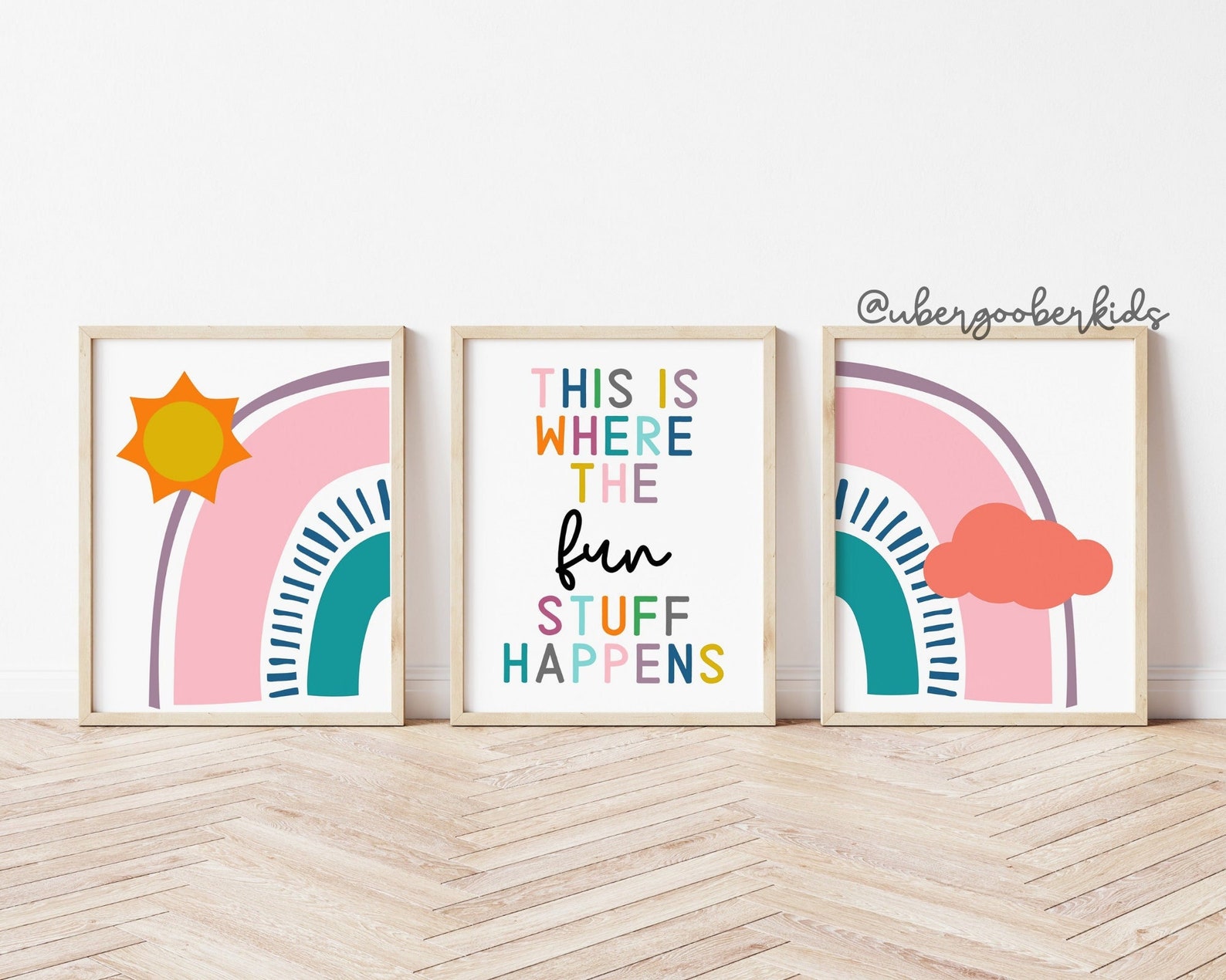 Playroom Art Set of Three Playroom Poster Playroom Decor - Etsy