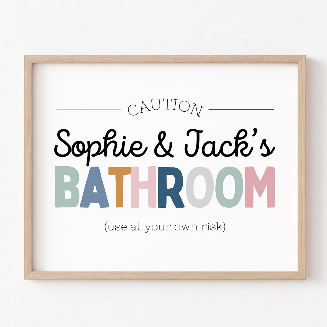 Kids Bathroom Wall Art, Bathroom Wall Prints, Kids Bathroom Sign, Kids ...