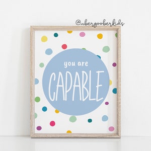 Playroom Wall Art Set, Positive Affirmations for Kids, Playroom Decor ...