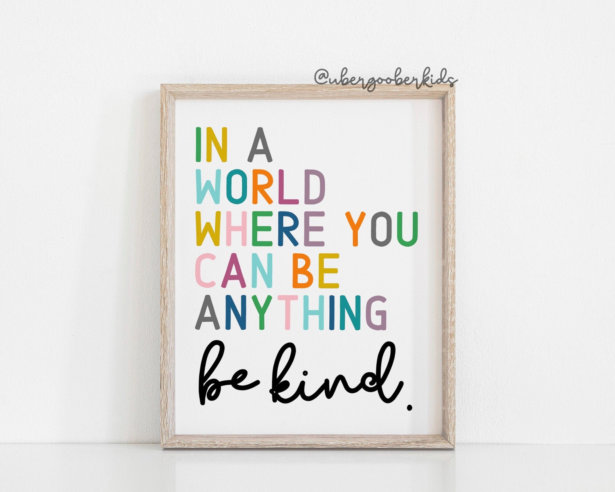Be Kind Print, Playroom Poster, Playroom Decor, Daycare, Playroom Art ...
