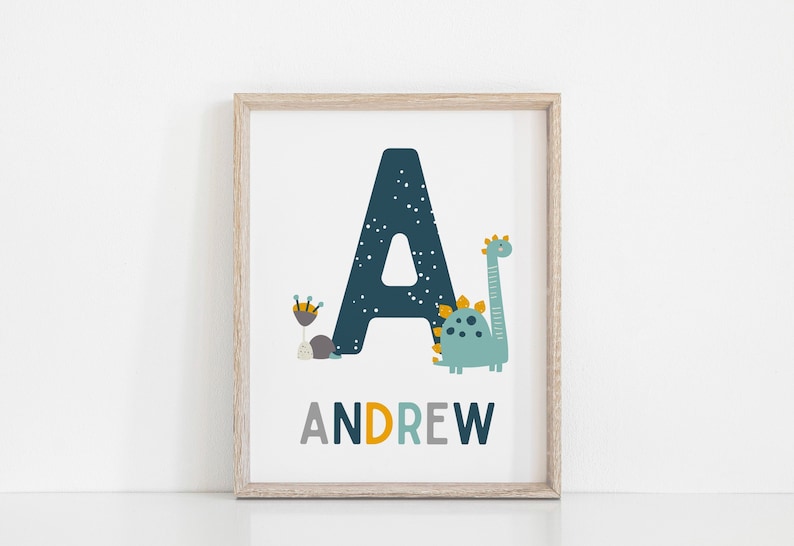 Dinosaur Wall Art Dino Name Print Dinosaur Theme Nursery | Etsy