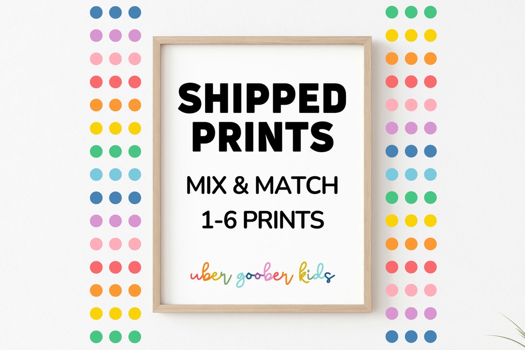 Mix and Match Kids Wall Art Prints - Choose 1 to 6 Prints ...