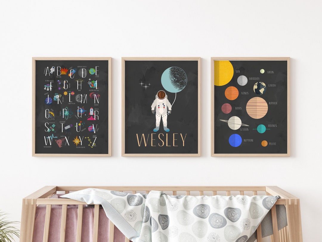 Space Wall Art Set of 3 Printable Space Poster Space Themed - Etsy