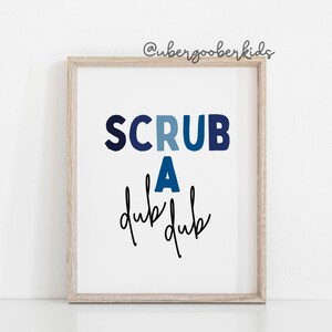 Kids Bathroom Art Set, Bathroom Wall Prints, Set of 4, Splish Splash ...