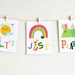 Playroom Wall Art Set of 3, Nursery Posters, Toddler Wall Art ...