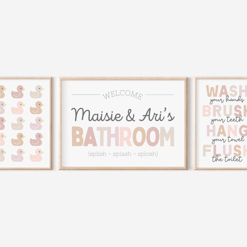 Pink Bathroom Decor - Etsy