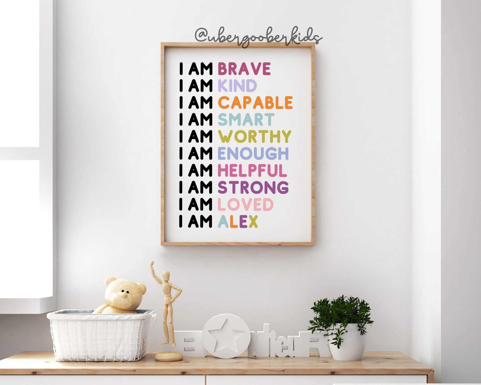 Kids Room Art Kids Room Decor Affirmations Positive Art - Etsy