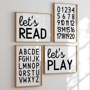 Set of Playroom Prints, Playroom Wall Decor, Nursery Wall Art, Play ...