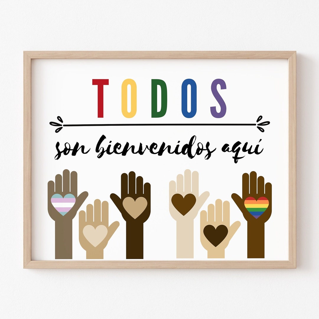 Everyone Welcome Here, Diversity Art, Classroom Decor, Educational Wall ...