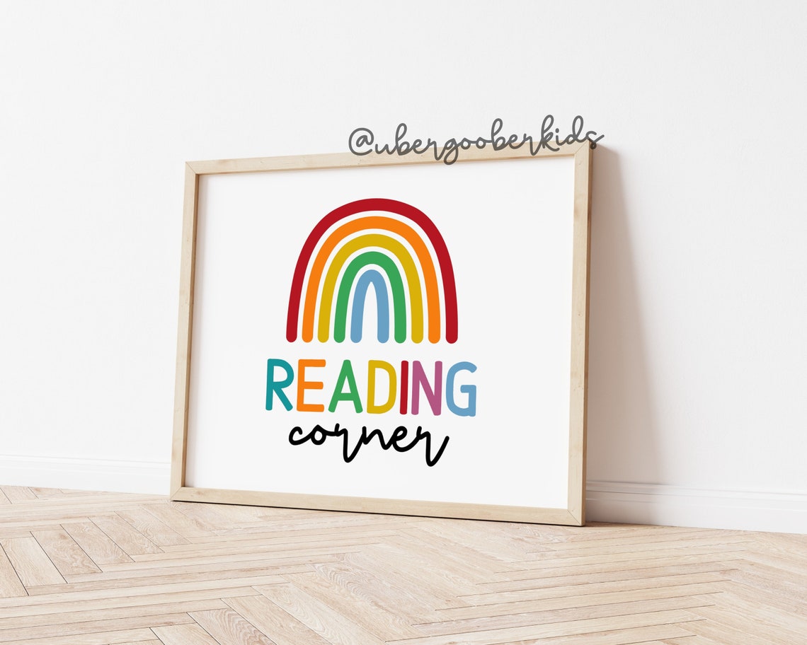 Reading Corner Wall Art Classroom Art Playroom Wall Decor - Etsy