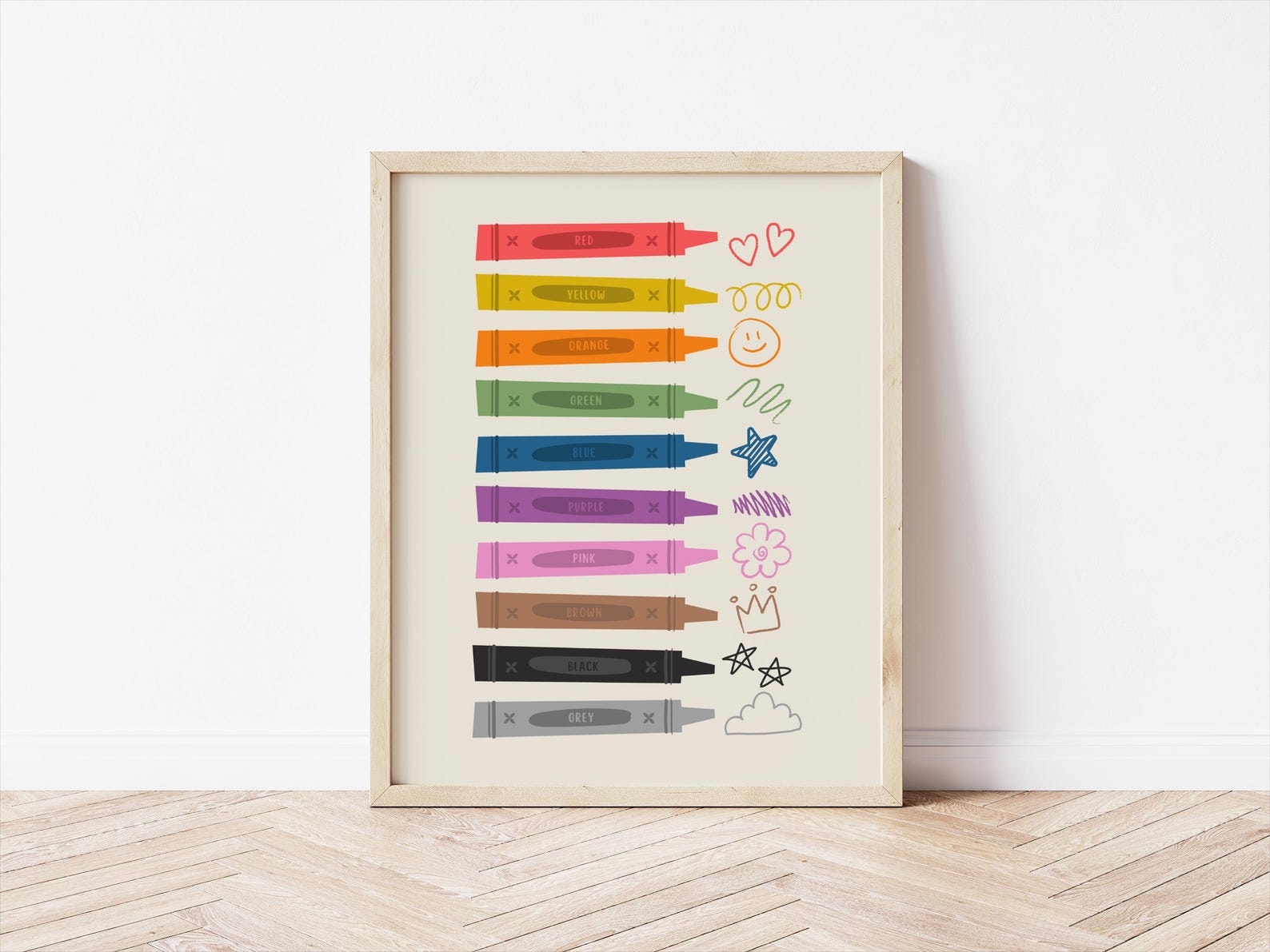 Crayon Colors Educational Poster: Montessori Classroom Decor (digital ...