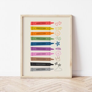 Crayon Colors Educational Poster: Montessori Classroom Decor (digital ...