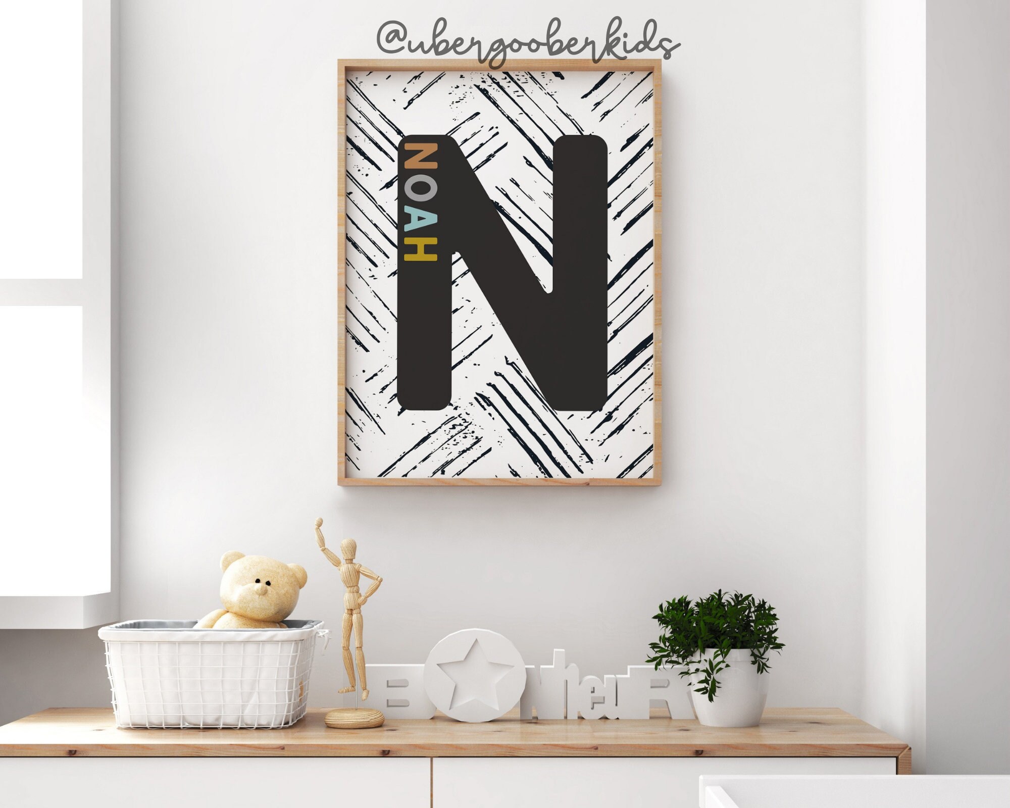 Custom Name Wall Art Personalized Monogram Initial Custom - Etsy