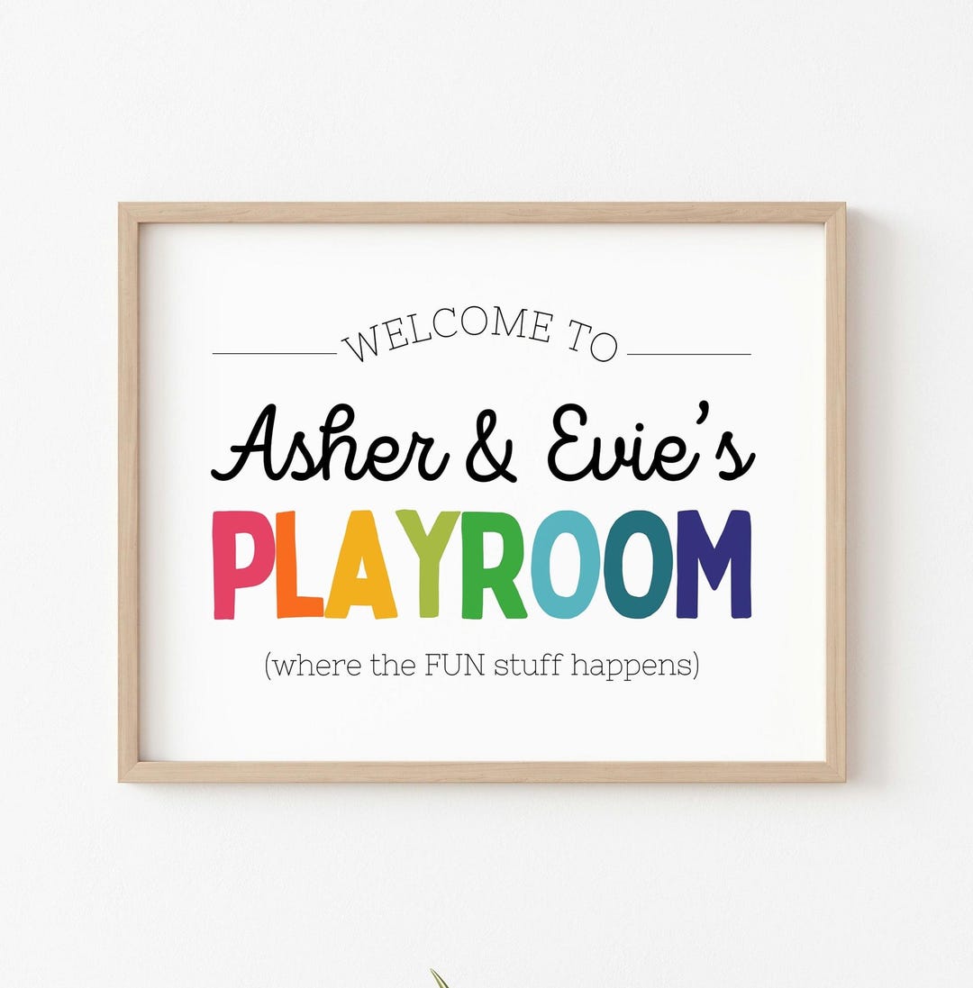 Kids Playroom Sign Personalized, Playroom Wall Art, Playroom Decor ...