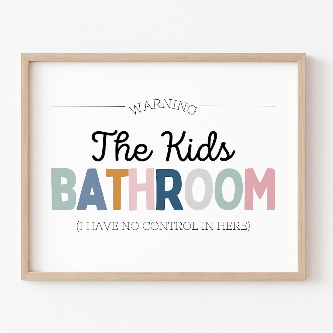 Kids Bathroom Wall Art, Bathroom Wall Prints, Kids Bathroom Sign, Kids ...