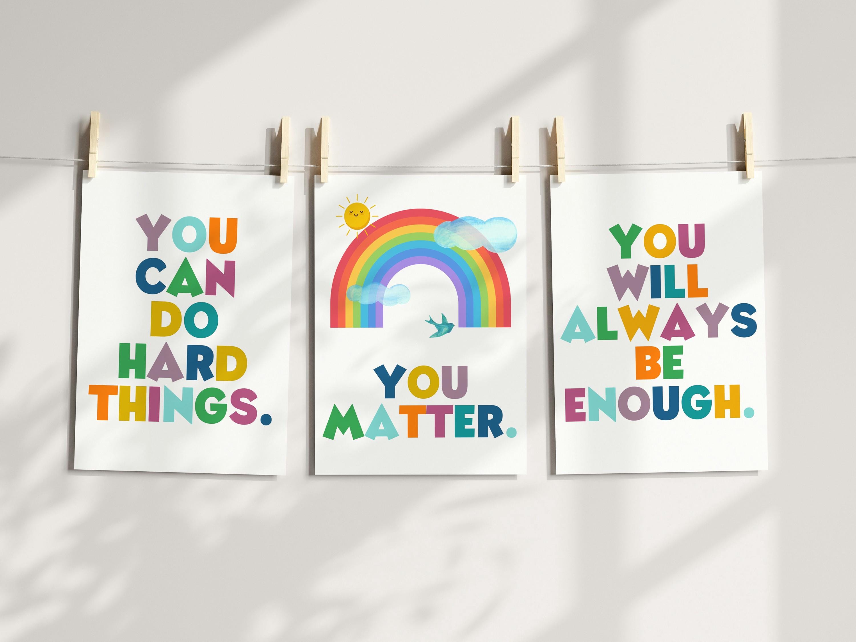 Healthy Mindset Wall Prints, Classroom Posters, Set of 3, Bundle ...