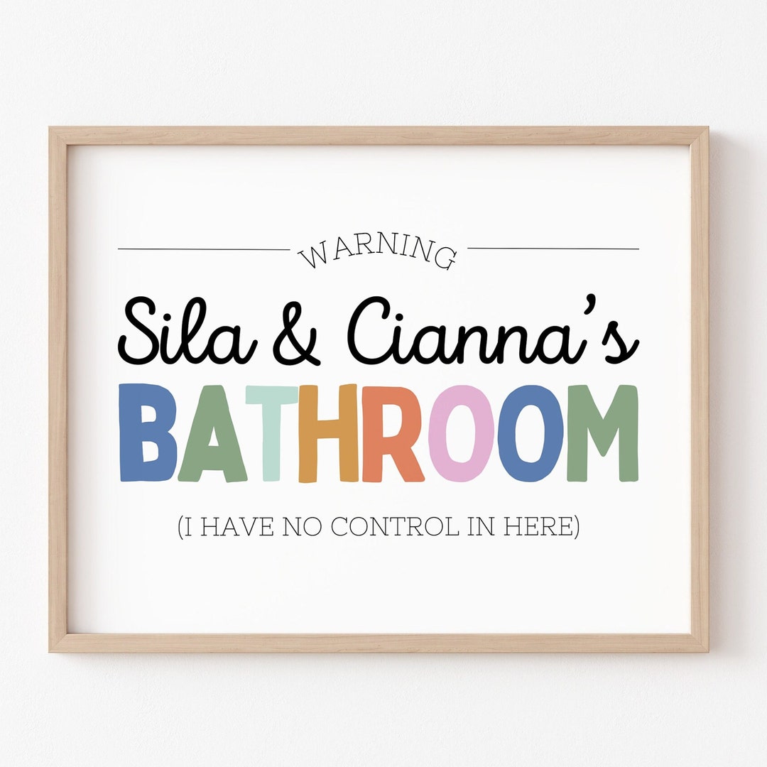 Kids Bathroom Wall Art, Bathroom Wall Prints, Kids Bathroom Sign, Kids ...