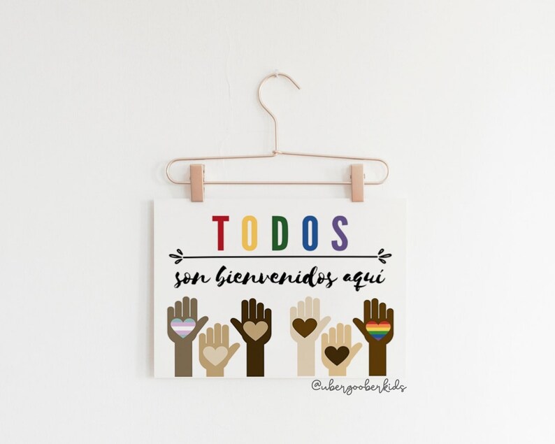 Everyone Welcome Here, Diversity Art, Classroom Decor, Educational Wall ...