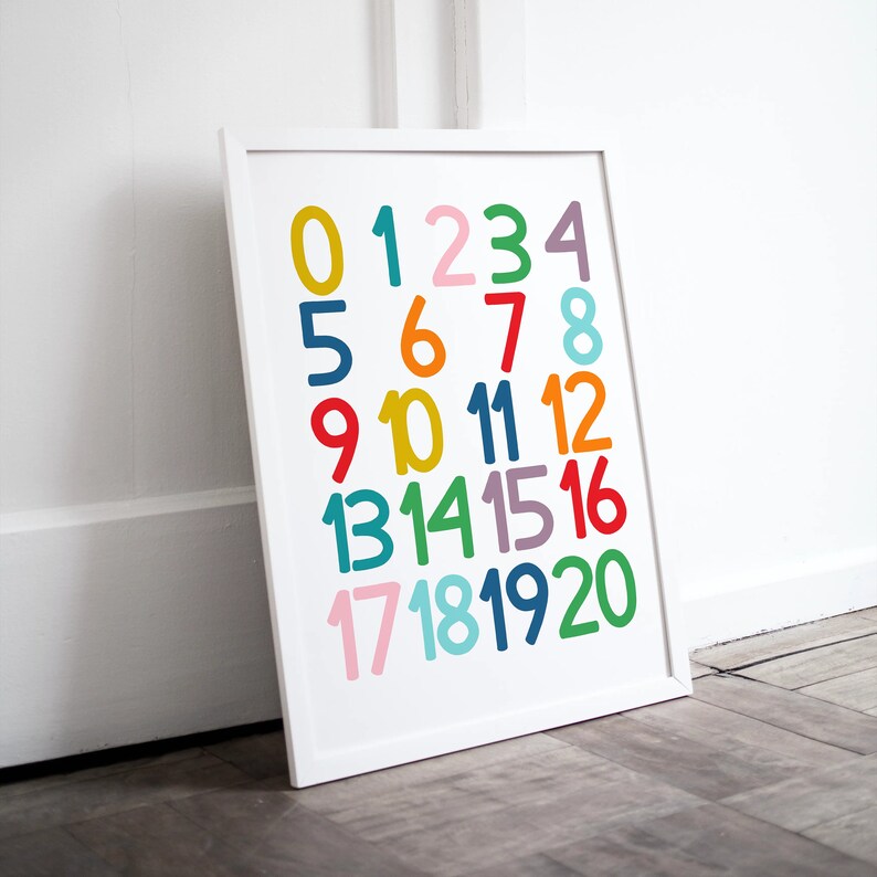 Playroom Wall Art Set Set of 6 Educational Prints Classroom | Etsy