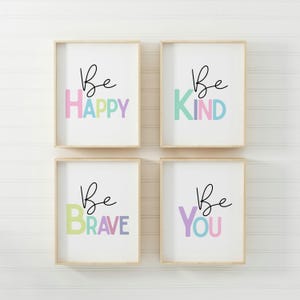 Be You Affirmations, Set of 4, Positive Affirmations, Motivational Wall ...
