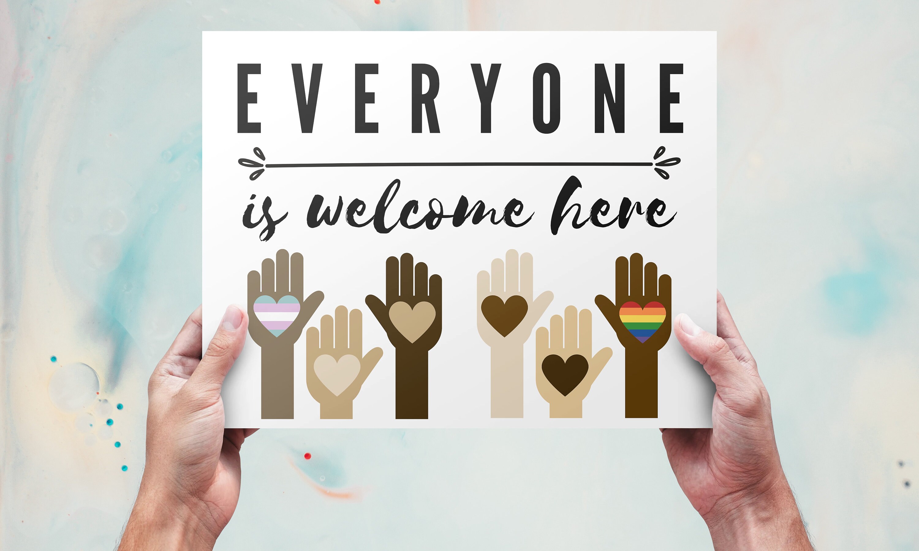 Printable Wall Art Everyone Welcome Diversity Classroom | Etsy