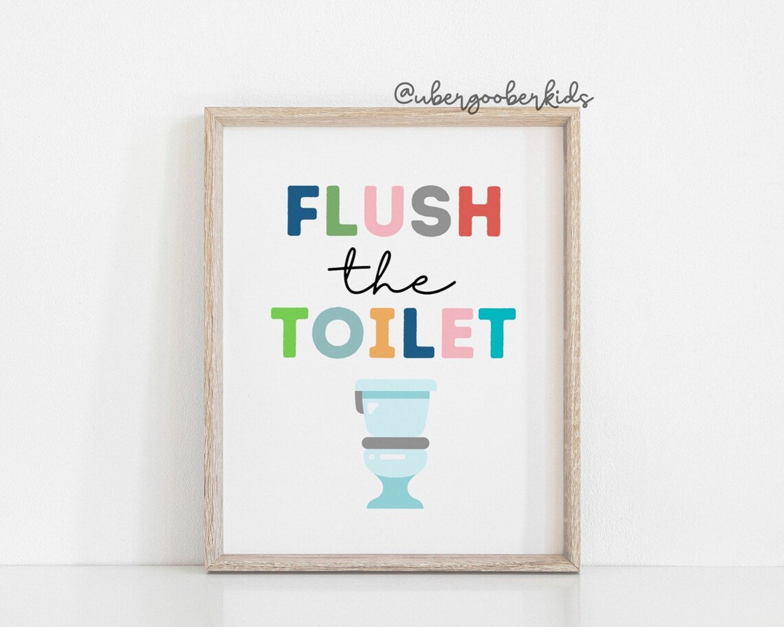Kids Bathroom Art Set, Bathroom Wall Prints, Set of 4, Wash Your Hands ...