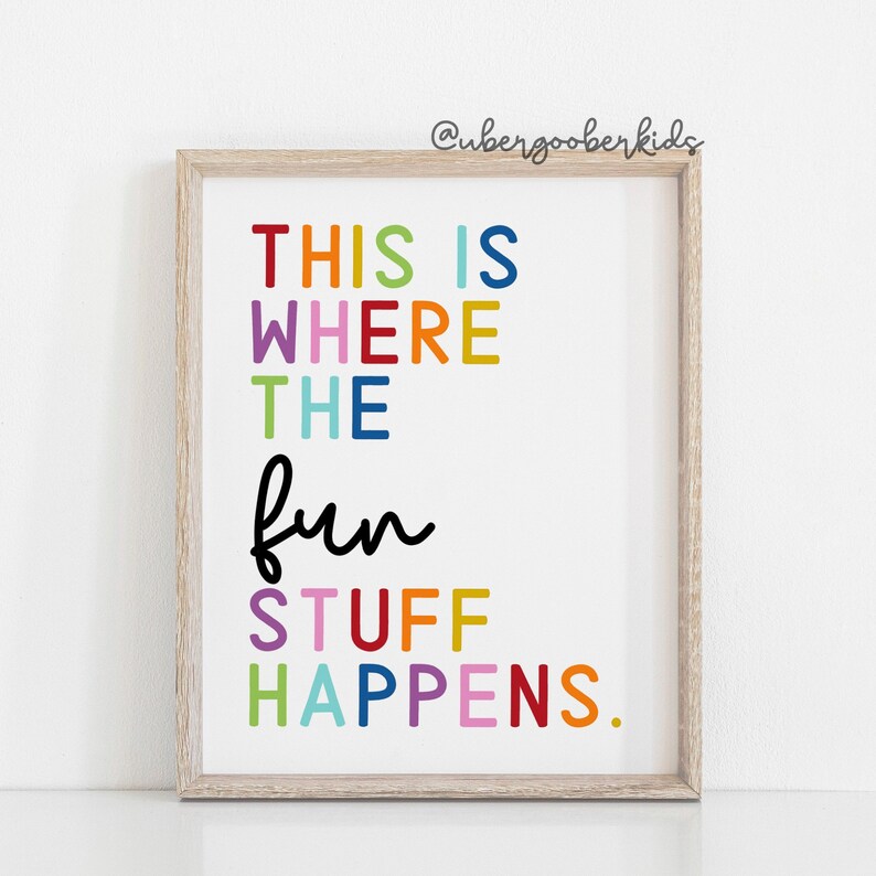Playroom Art Set of Four, Playroom Poster, Playroom Decor, Daycare ...