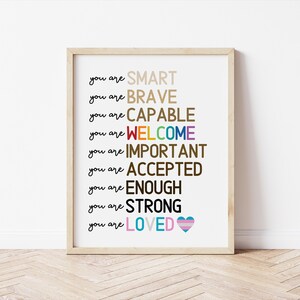 Inclusion Wall Art, Everyone is Welcome Here, Diversity Prints ...