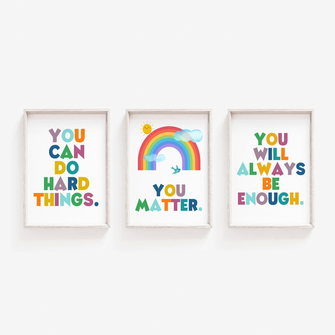 Playroom Wall Art Set of 3, Nursery Posters, Toddler Wall Art ...