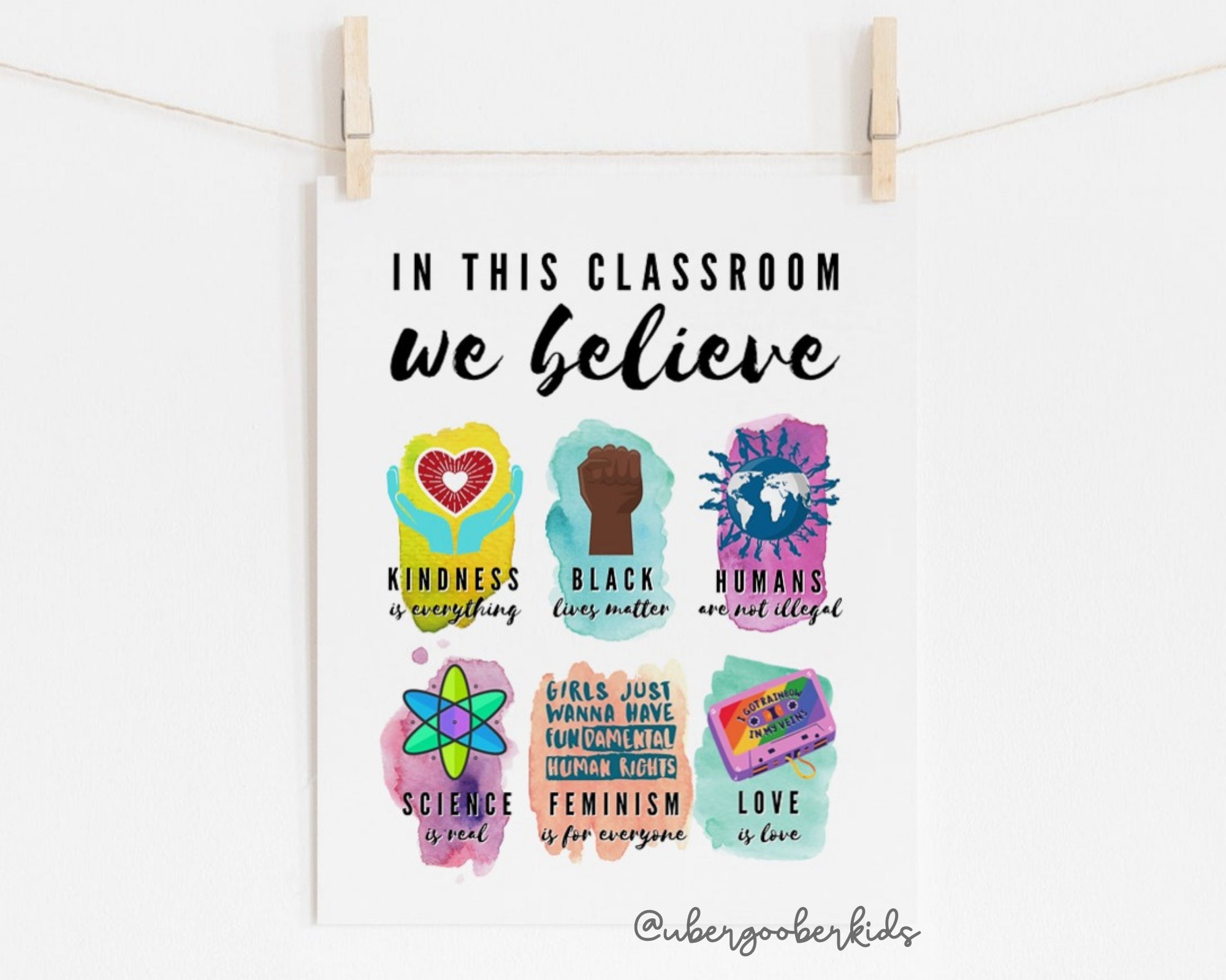 Classroom Poster Printable Wall Art School in This - Etsy