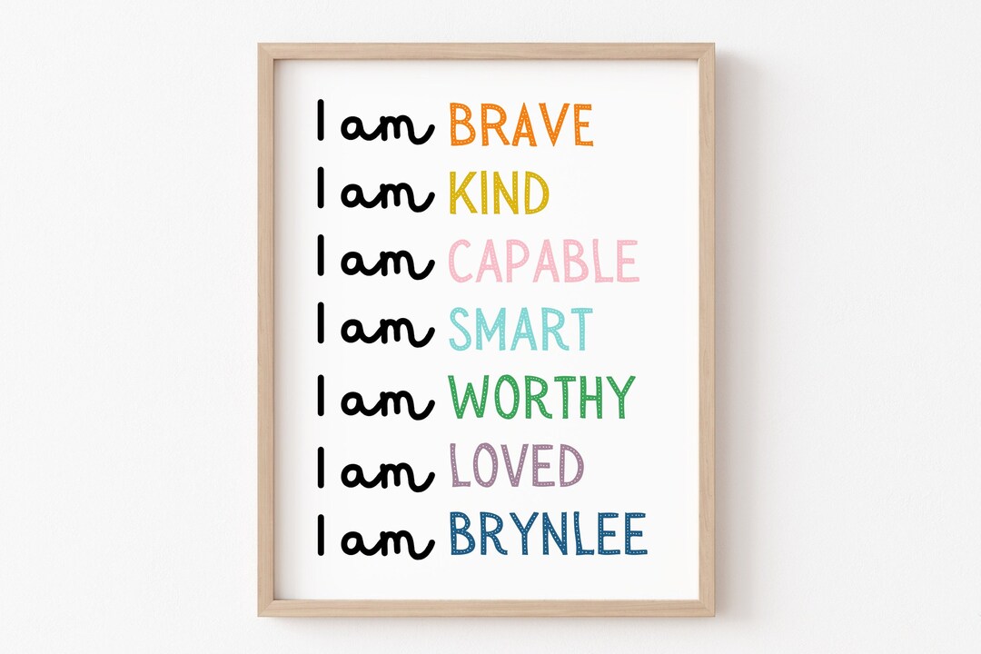 Positive Affirmations for Kids, Homeschooling Art, Motivational Poster ...
